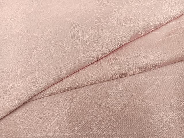 平和屋着物●上質な色無地　人物風景地紋　虹色　正絹　逸品　未使用　AAAZ0584ph