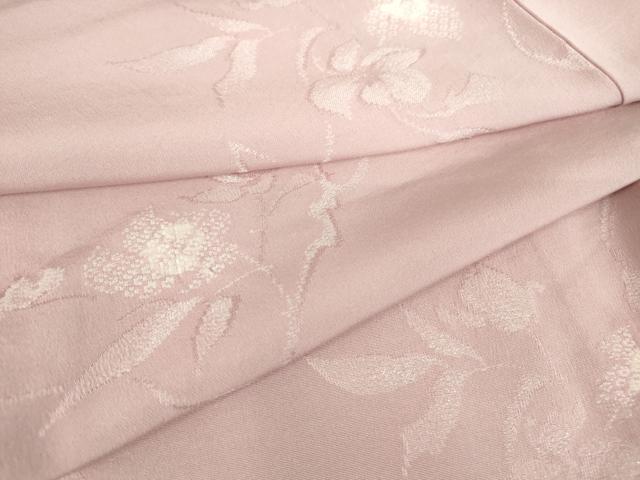 平和屋着物▽上質な小紋　単衣　絞り　枝花文　ラメ　正絹　逸品　DAAV5186az