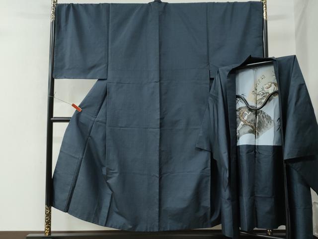 平和屋着物●男性　本場大島紬　アンサンブル　80亀甲　総詰め　キングサイズ　正絹　逸品　CAAU3133yc