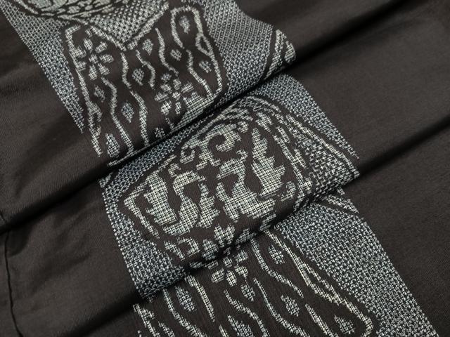 平和屋着物●本場大島紬　割り込み絣　花鳥間道　正絹　逸品　AAAZ1799ph