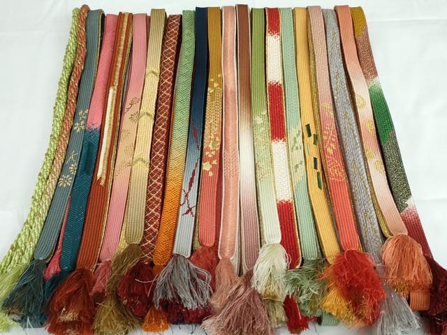 平和屋着物●和装小物　帯締め20本　高麗組　笹浪組　金銀糸　逸品　DAAV8028by