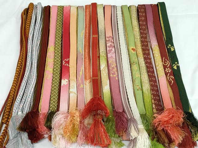 平和屋着物●和装小物　帯締め20本　高麗組　笹浪組　金銀糸　逸品　DAAV8030by