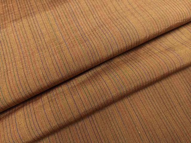 平和屋着物●上質な紬　縞　正絹　逸品　AAAZ1949ph