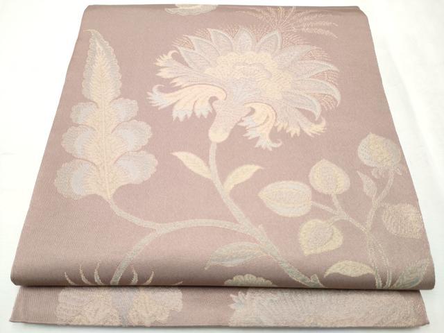 平和屋着物●全通柄　本袋帯　更紗花唐草文　金糸　正絹　逸品　CAAW4568hy