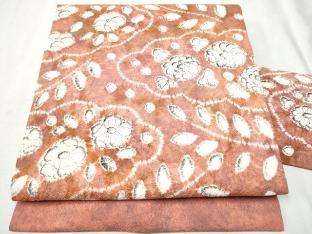 平和屋着物●九寸名古屋帯　辻が花　絞り　正絹　逸品　CAAW4579hy