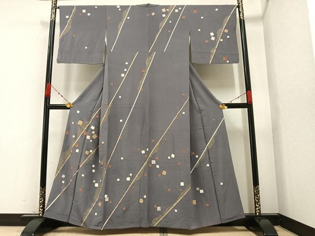 平和屋着物●訪問着　破れ色紙　金彩　正絹　逸品　AAAZ2380ph