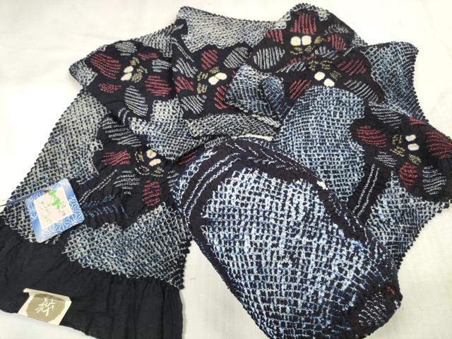 平和屋本店■極上　夏物　浴衣　有松鳴海絞り　反物　着尺　湯のし前　花繋ぎ　綿　逸品　未使用　DZAA11236kh5