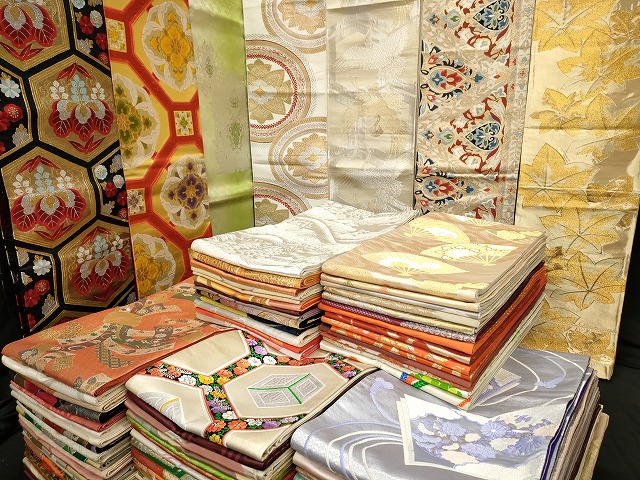 平和屋本店■袋帯 西陣 まとめて100点 鳳凰 鶴 風景 更紗 花柄 宝相華 佐賀錦 金銀糸 など 着用可能多数 未使用品あり 全て正絹 se3533