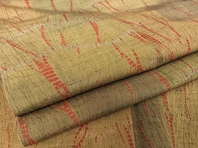 平和屋着物●上質な紬　杢目絞り　正絹　逸品　AAAZ3154np