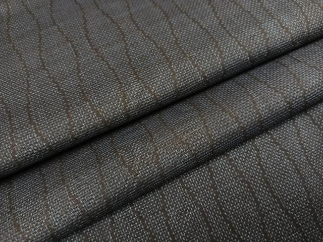 平和屋着物●本場大島紬　一元7マルキ　立涌文　正絹　逸品　AAAZ4943ph