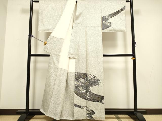 平和屋着物○訪問着 たたき染め 辻が花 金彩 正絹 逸品 DAAV3224du