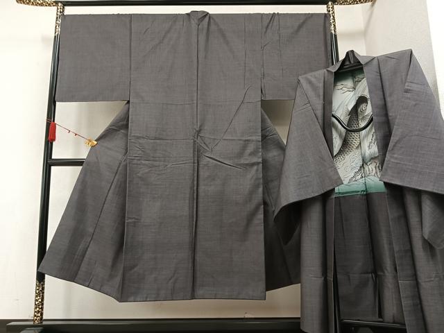 平和屋着物●男性　本場大島紬　アンサンブル　カタス９マルキ　正絹　逸品　AAAZ6861ph