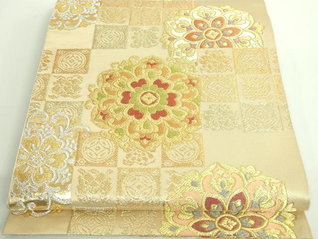 平和屋着物■極上　西陣　川島織物　六通柄　本袋帯　正倉院花文　金銀糸　逸品　DZAA9282kh5