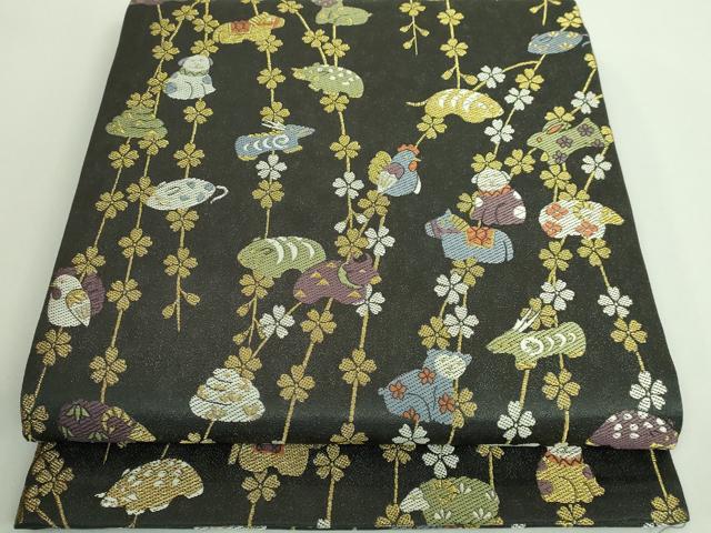 平和屋着物■極上　六通柄袋帯　唐織　幸せを招く十二支　金糸　逸品　DZAA9303kh5