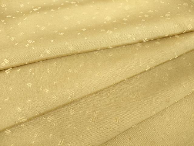 平和屋着物▽上質な色無地　単衣　箔散らし地紋　枯色　正絹　逸品　DAAV5536az