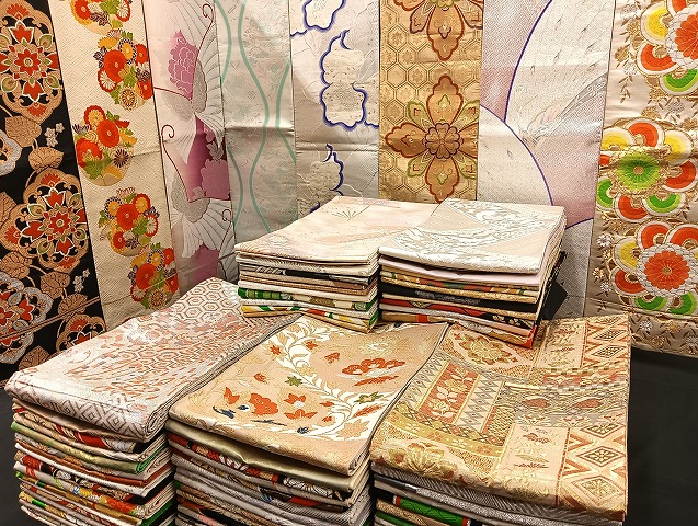 平和屋着物■袋帯 西陣 まとめて100点 鶴 孔雀 向かい鴛鴦 有栖川文様 蝶 更紗 薔薇 正倉院 佐賀錦 金銀糸 未使用品あり 全て正絹 mmm944