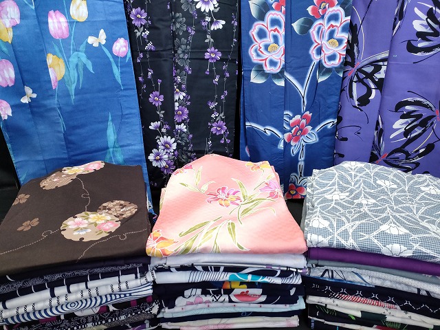 平和屋本店■浴衣 まとめて 45点 蝶 花柄 チューリップ hiromichi nakano 綿紅梅 など 着用可能多数 未使用品あり ppp2515