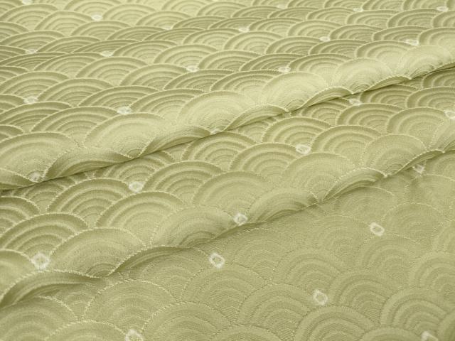 平和屋着物▽上質な小紋　単衣　絞り　青海波　正絹　逸品　未使用　DAAV5618az