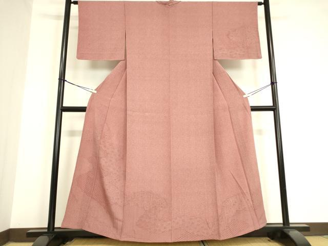 平和屋着物▽訪問着　江戸小紋　単衣　菊唐草文　正絹　逸品　未使用　DAAV5746az