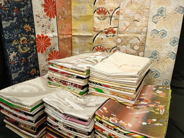 平和屋本店■袋帯 西陣 まとめて100点 鳳凰 鴛鴦 孔雀 蝶 風景 更紗 花柄 宝相華 佐賀錦 金銀糸 など 未使用品あり 全て正絹 se3616
