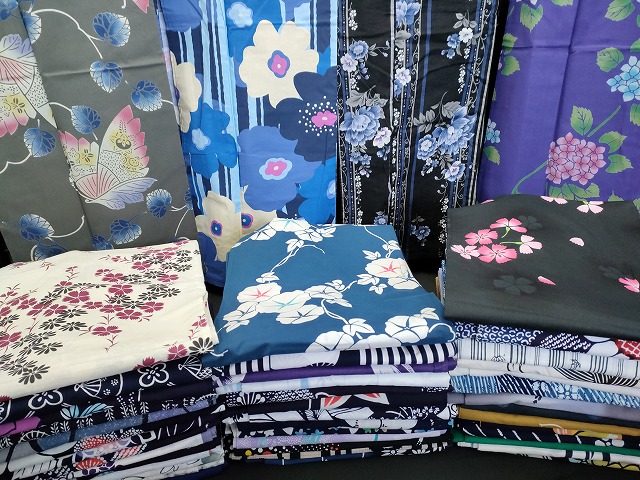 平和屋本店■浴衣 まとめて 45点 蝶 花柄 紫陽花 朝顔 など 着用可能多数 未使用品あり ppp2572