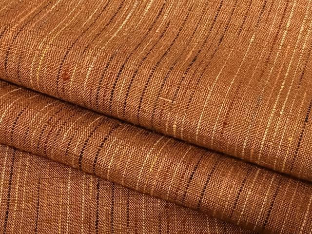 平和屋着物●上質な紬　縞　正絹　逸品　AABA0096zg