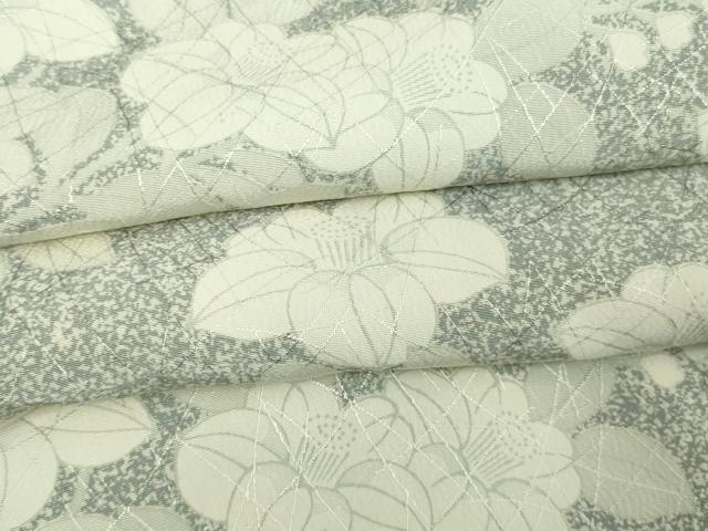 平和屋着物▽上質な小紋　単衣　枝花文　正絹　逸品　DAAW9170sf