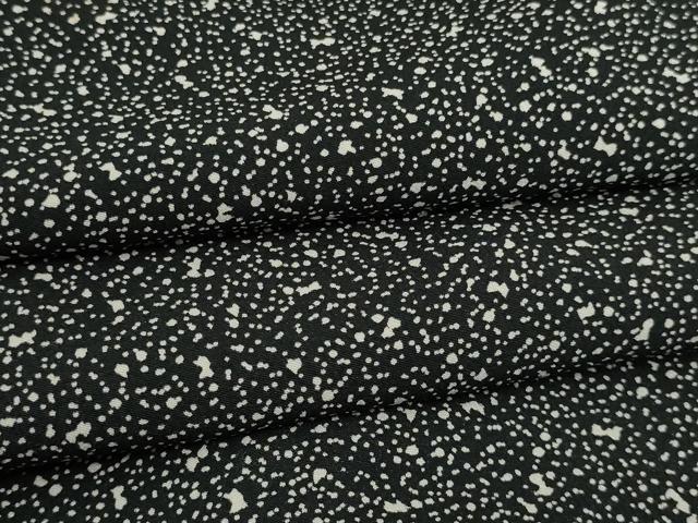 平和屋着物▽小紋　単衣　霞文　黒地　洗える着物　DAAW9183sf