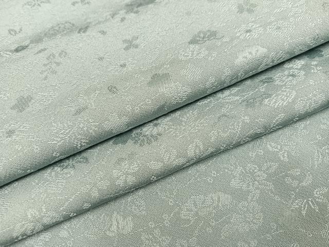 平和屋着物●上質な色無地　深川鼠色　正絹　逸品　AABA4298ph