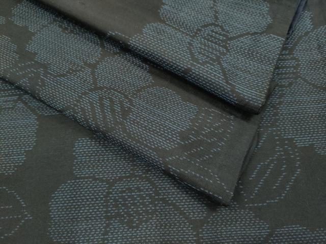 平和屋着物●本場大島紬　草花文　正絹　逸品　DAAV3365du