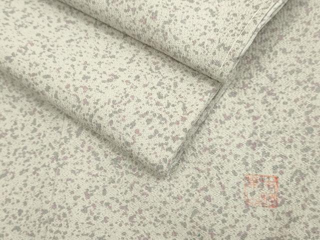 平和屋着物●上質な小紋　作家物　霞文　鬼しぼ縮緬　正絹　逸品　未使用　DAAV3455du