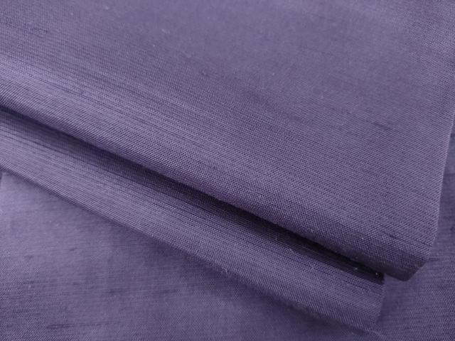 平和屋着物●上質な紬　色無地　深紫色　正絹　逸品　AABA4654ck