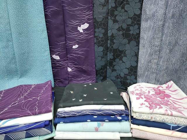 平和屋本店■夏物 小紋 絽 紗 洗える着物 まとめて20点 人物 花柄 杢目 手描き 着用可能多数 se3626