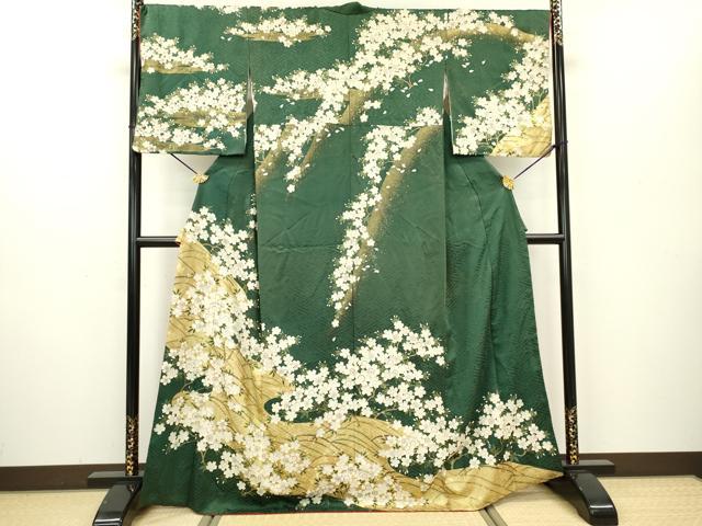 平和屋着物●訪問着　枝桜　金彩　正絹　逸品　DAAW3039fe