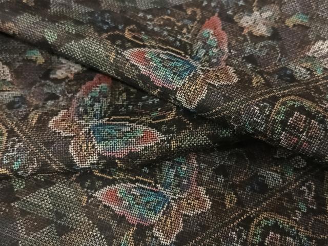 平和屋着物●本場大島紬　カタス9マルキ　鴇　とき　正絹　逸品　AABA0138zg