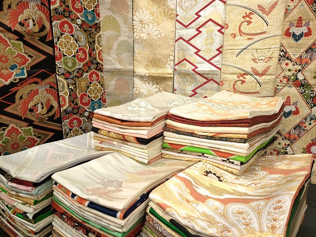 平和屋本店■袋帯 西陣 まとめて100点 鳳凰 向かい鶴 人物 向かい蝶 更紗 花柄 宝相華 金銀糸 など 未使用品あり 全て正絹 se3635