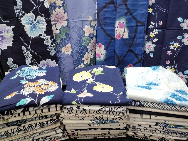 平和屋本店■浴衣 まとめて 45点 花柄 葡萄 朝顔 など 着用可能多数 未使用品あり ppp2593