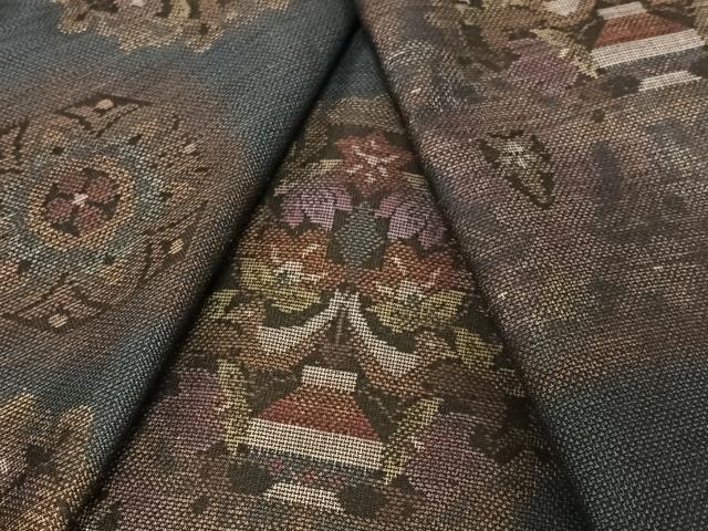 平和屋着物●本場大島紬　カタス9マルキ　飾花文　ロング丈　正絹　逸品　未使用　AABA0216zg