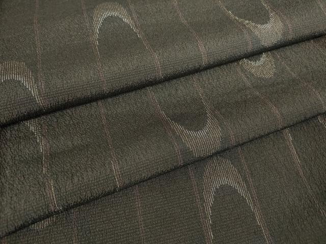 平和屋着物▽本塩沢　単衣　変わり縞　正絹　逸品　未使用　DAAV5848az