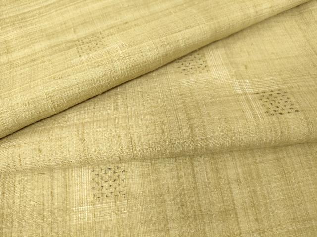 平和屋着物▽上質な紬　単衣　絣文　正絹　逸品　DAAV5818az