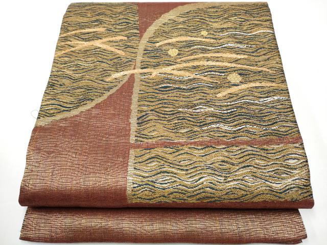 平和屋着物●太鼓柄袋帯　露芝文　金糸　やまと誂製　正絹　逸品　CAAX7594hy