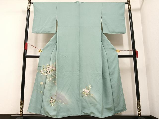 平和屋着物●訪問着　立波枝花文　暈し染め　金彩　正絹　逸品　AABA8179ph