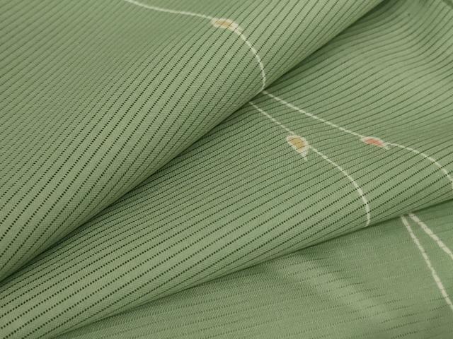 平和屋着物＊夏物　小紋　絽　芝文　洗える着物　AABA6632jd