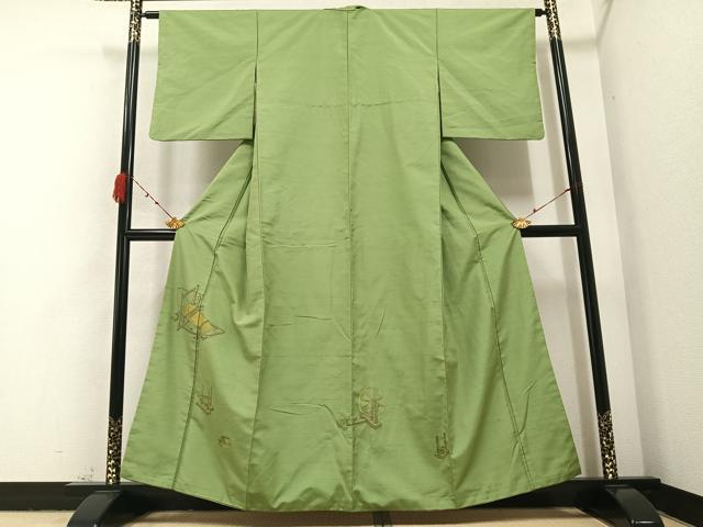 平和屋着物●京の名門・菱屋六右ェ門　紬　色留訪問着　いざり機　正絹　逸品　AABA8938ph