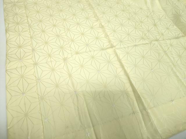 平和屋着物○上質な長襦袢 無双仕立て 半衿刺繍 麻の葉地紋 正絹 逸品