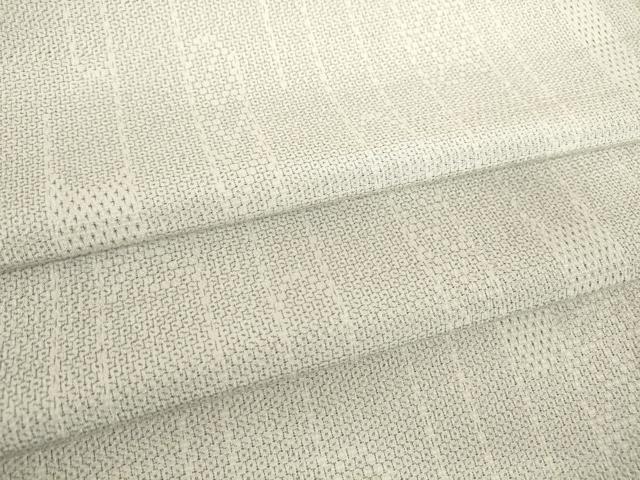 平和屋着物▽本塩沢　単衣　間道　110亀甲　鈴乃屋扱い　正絹　逸品　DAAX3054az