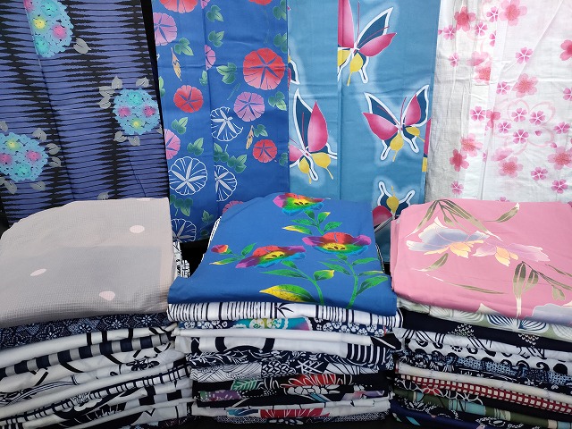 平和屋本店■浴衣 まとめて 45点 蝶 花柄 朝顔 紫陽花 JUNKO SHIMADA 綿紅梅 など 着用可能多数 未使用品あり ppp2684