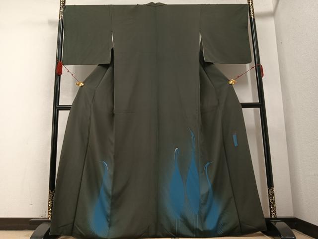 平和屋着物●世界的人形師　辻村寿三郎　ジュサブロー　訪問着　刺繍　鷺　暈し染め　正絹　逸品　AABB2935ph