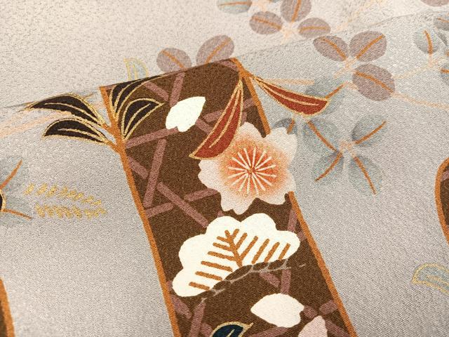 平和屋着物●皇室デザイナー　中村乃武夫　訪問着　刺繍　桜　金彩　正絹　逸品　AABB2961ph 平和屋着物○皇室デザイナー 中村乃武夫 訪問着 刺繍 桜 金彩 正絹