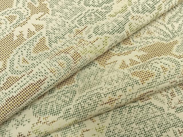 平和屋着物▽本場大島紬　単衣　風景文　正絹　逸品　AABB2077fy